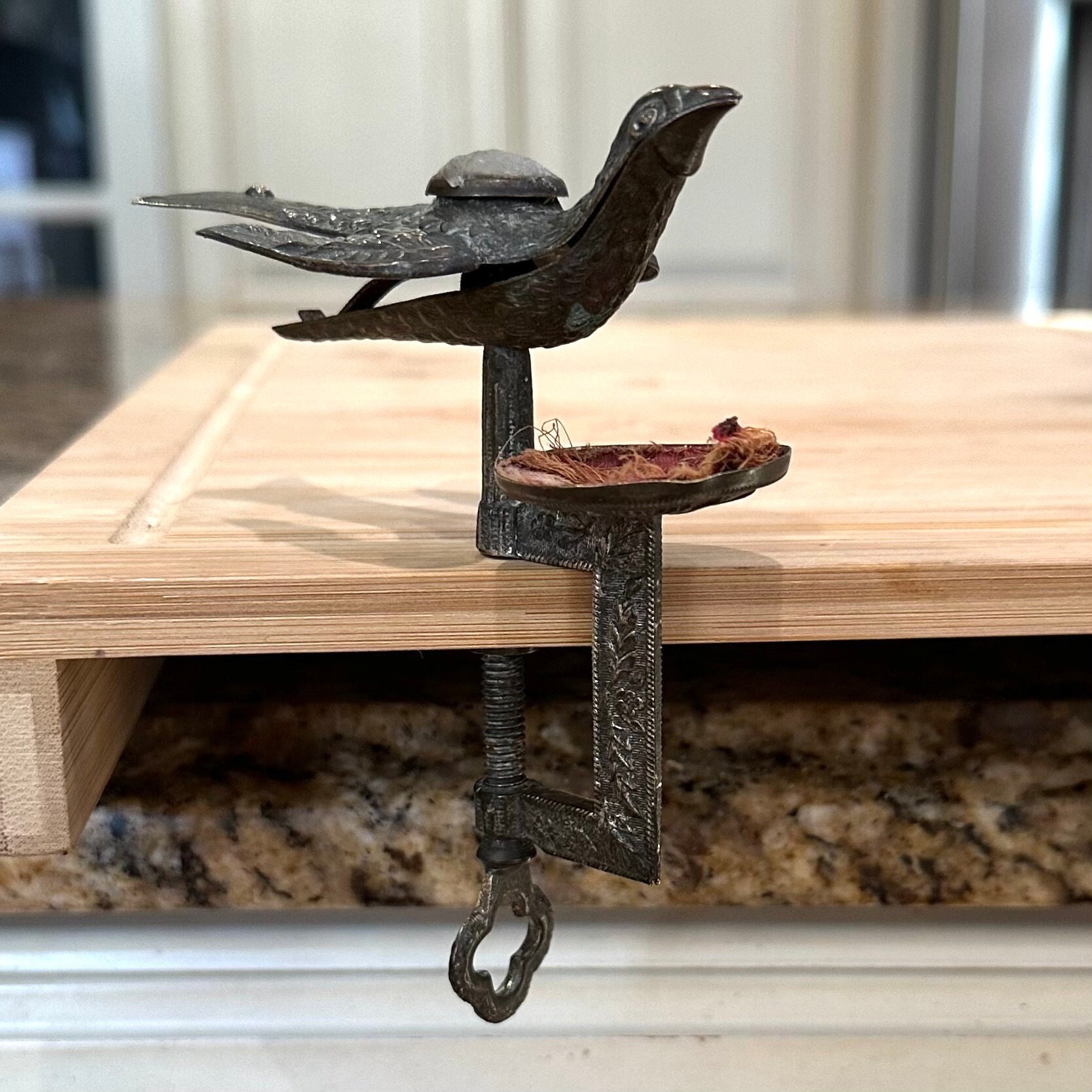 Antique Victorian Sewing Bird Clamp Tool Pin Cushion - Etsy