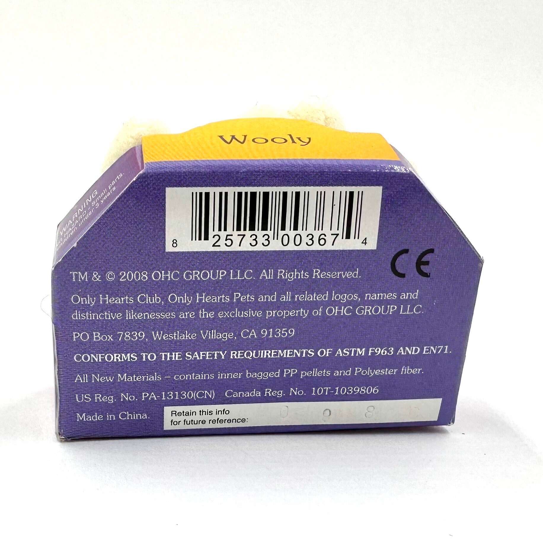 Vintage ONLY HEARTS PETS Wooly the Lamb Miniature Plush - Etsy