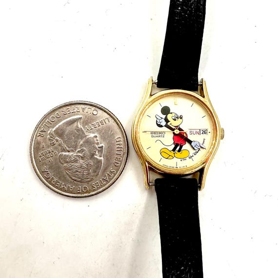 Classic MICKEY MOUSE WATCH 1980s Seiko Date Quartz Ru… - Gem