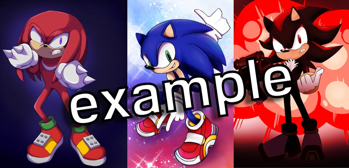 Custom Sonic Fullbody Art OC Commissions made to Order - Etsy