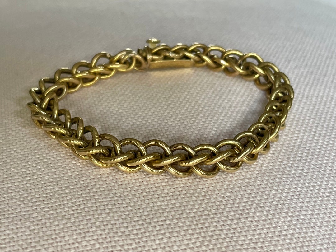 A 14 Karat Gold Antique Link Bracelet - Etsy