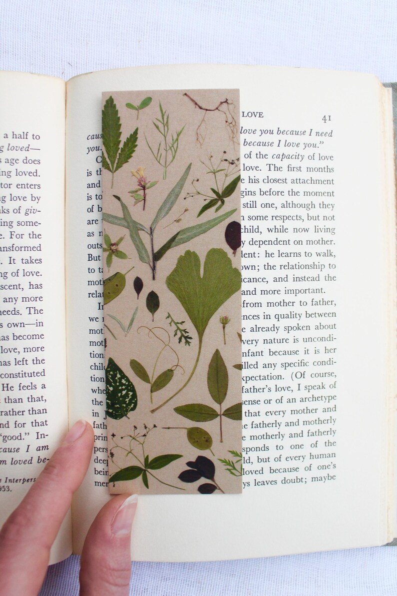 Pressed Flower and Plants Bookmark | Cute Pressed Floral Bookmark ...