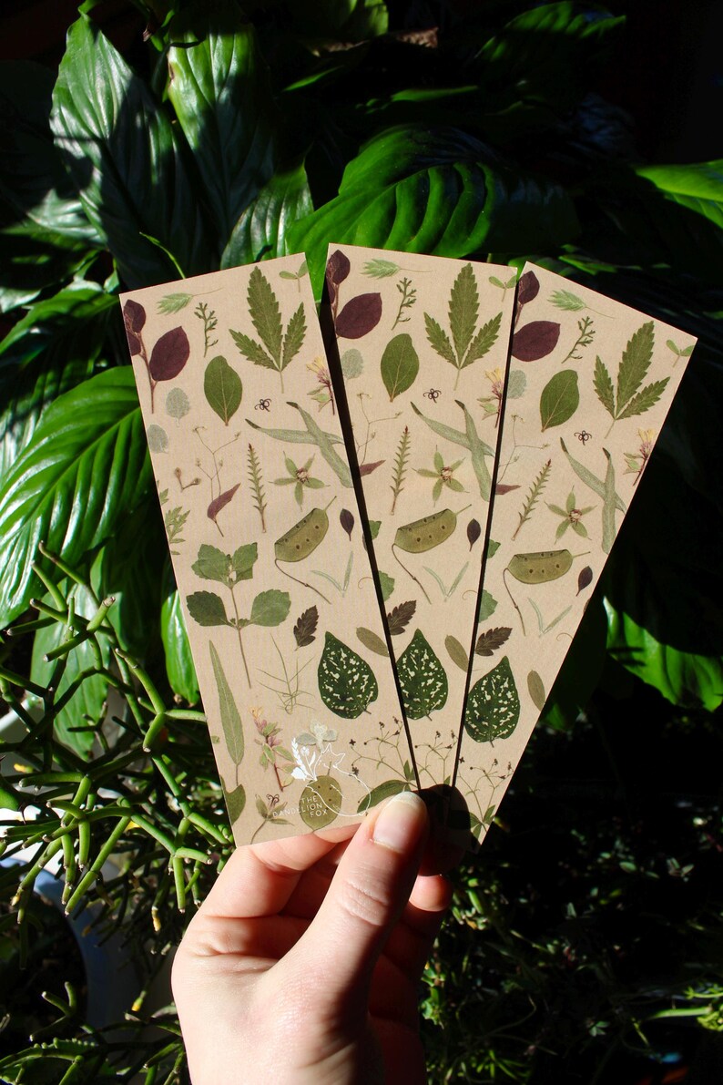 Pressed Flower and Plants Bookmark | Cute Pressed Floral Bookmark ...
