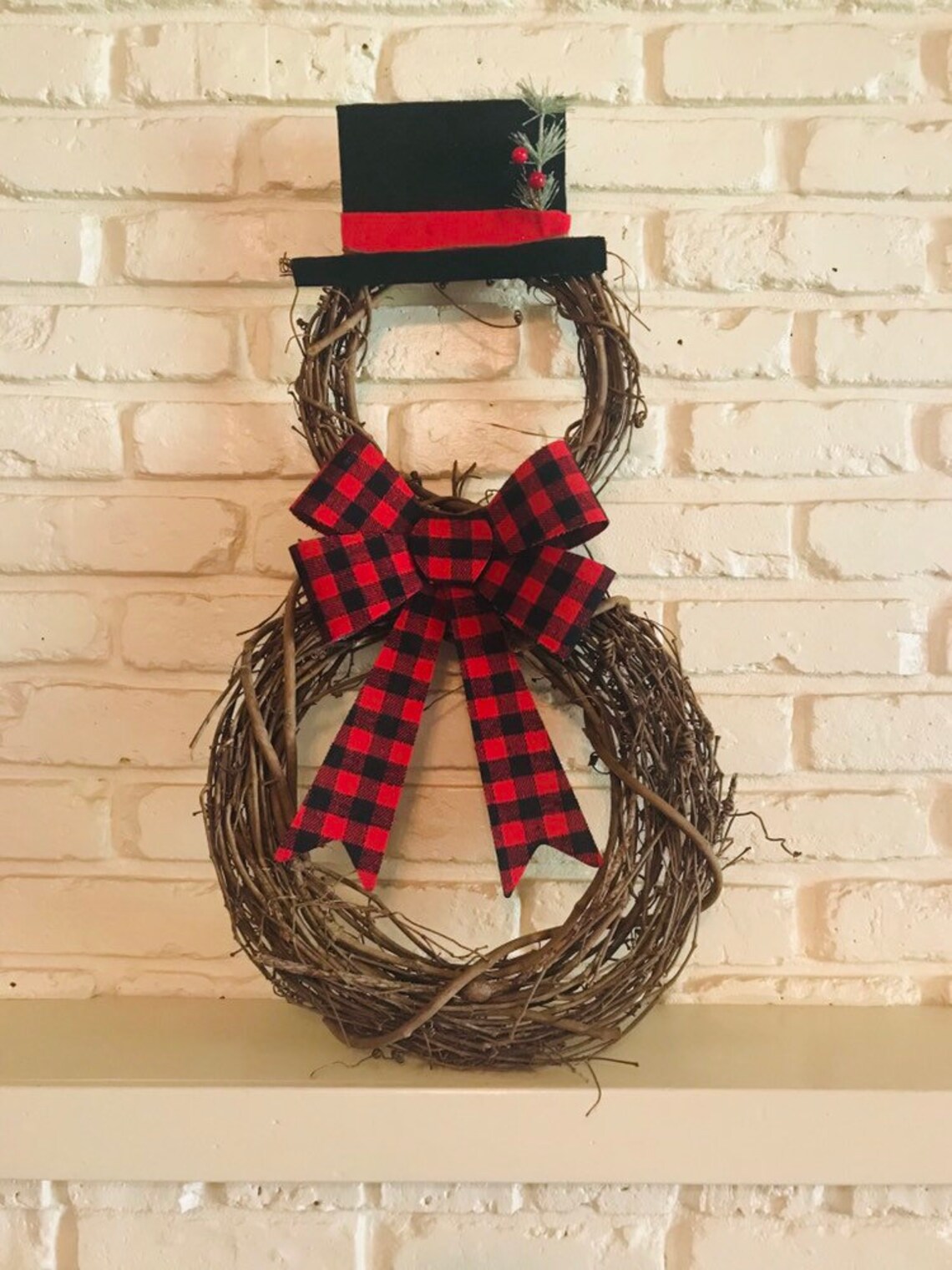 Snowman Christmas Wreath - Etsy