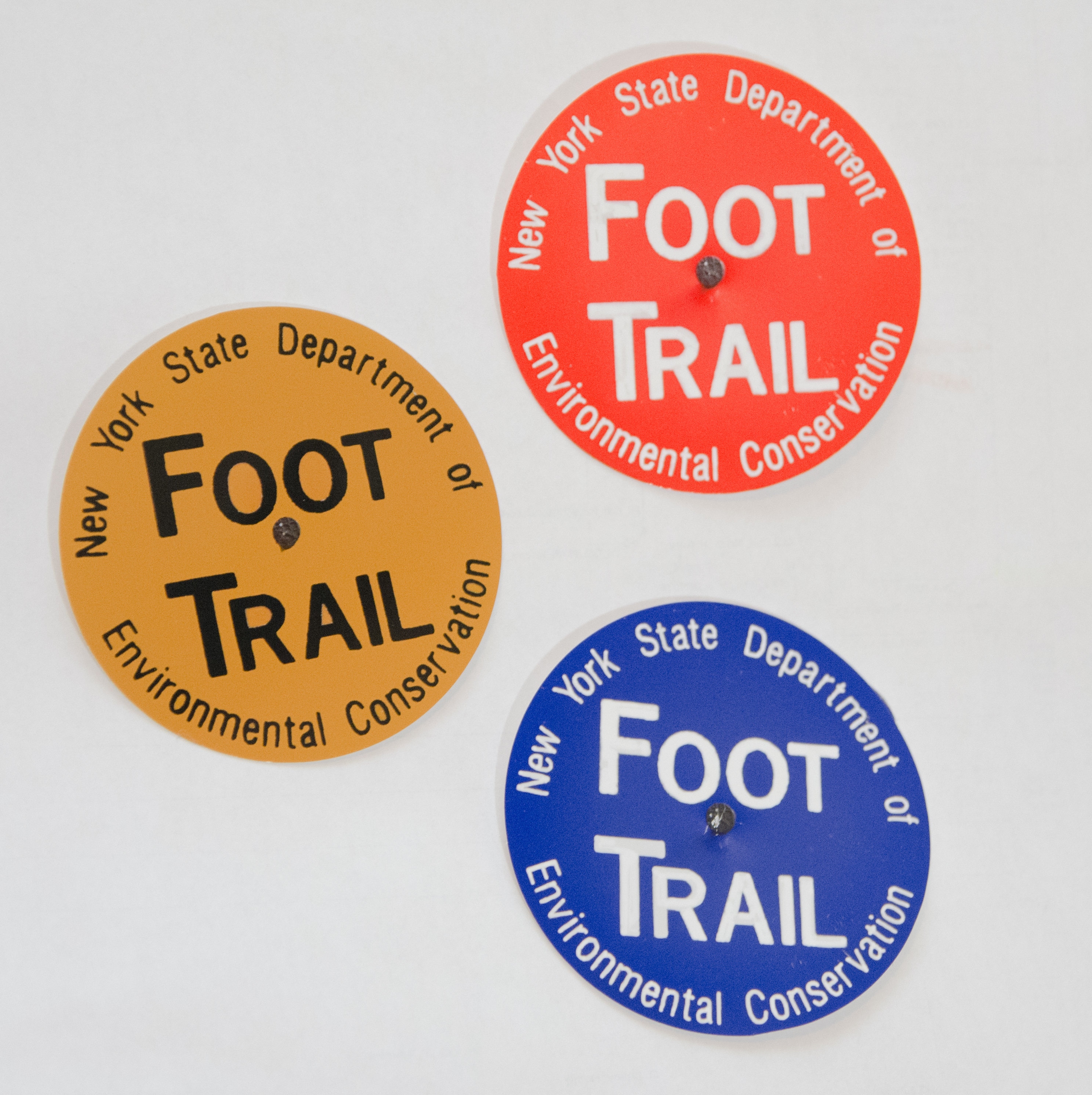 NYS Foot Trail Sticker Set (1 Red, 1 Blue and 1 Yellow) (adirondack ...