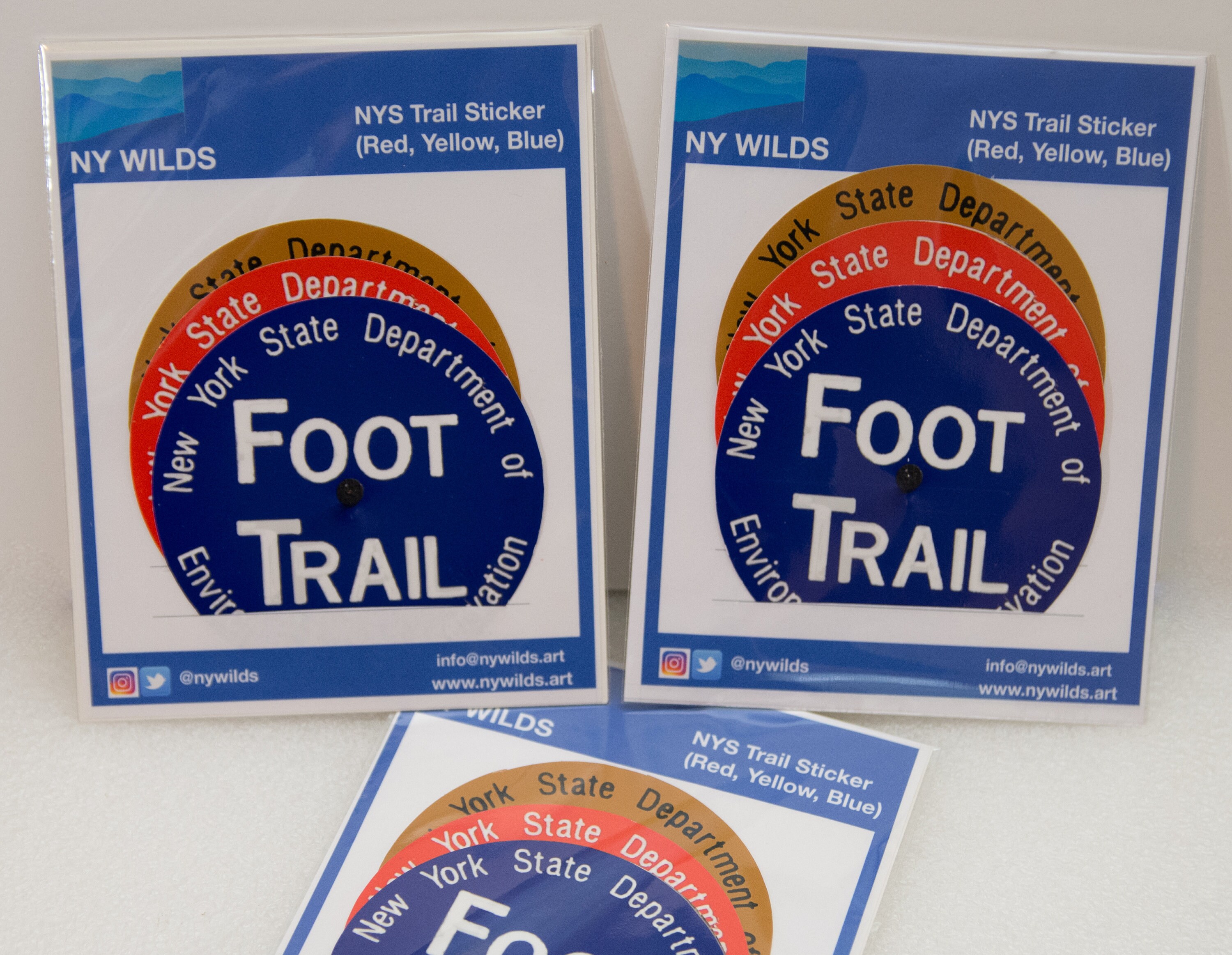 Adirondack Trail Marker Stickers, NY DEC Foot Trail Vinyl Decals (3 ...