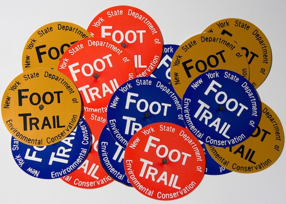 NYS Foot Trail Sticker Set 1 Red 1 Blue and 1 Yellow | Etsy