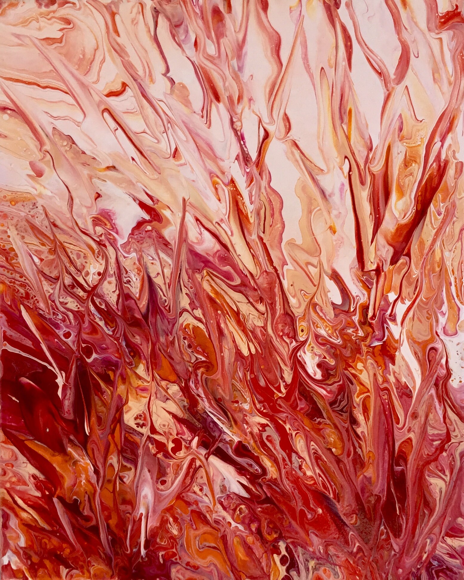 Original Abstract Liquid Pouring Painting on Stretched Canvas/wall Art ...