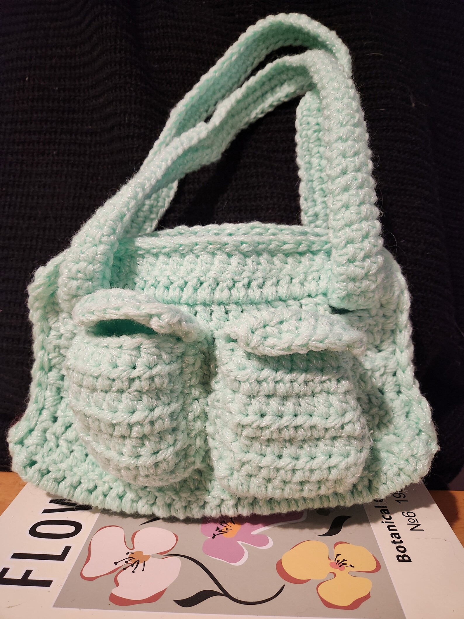 Crocheted Light Green Multi-pocket Purse - Etsy