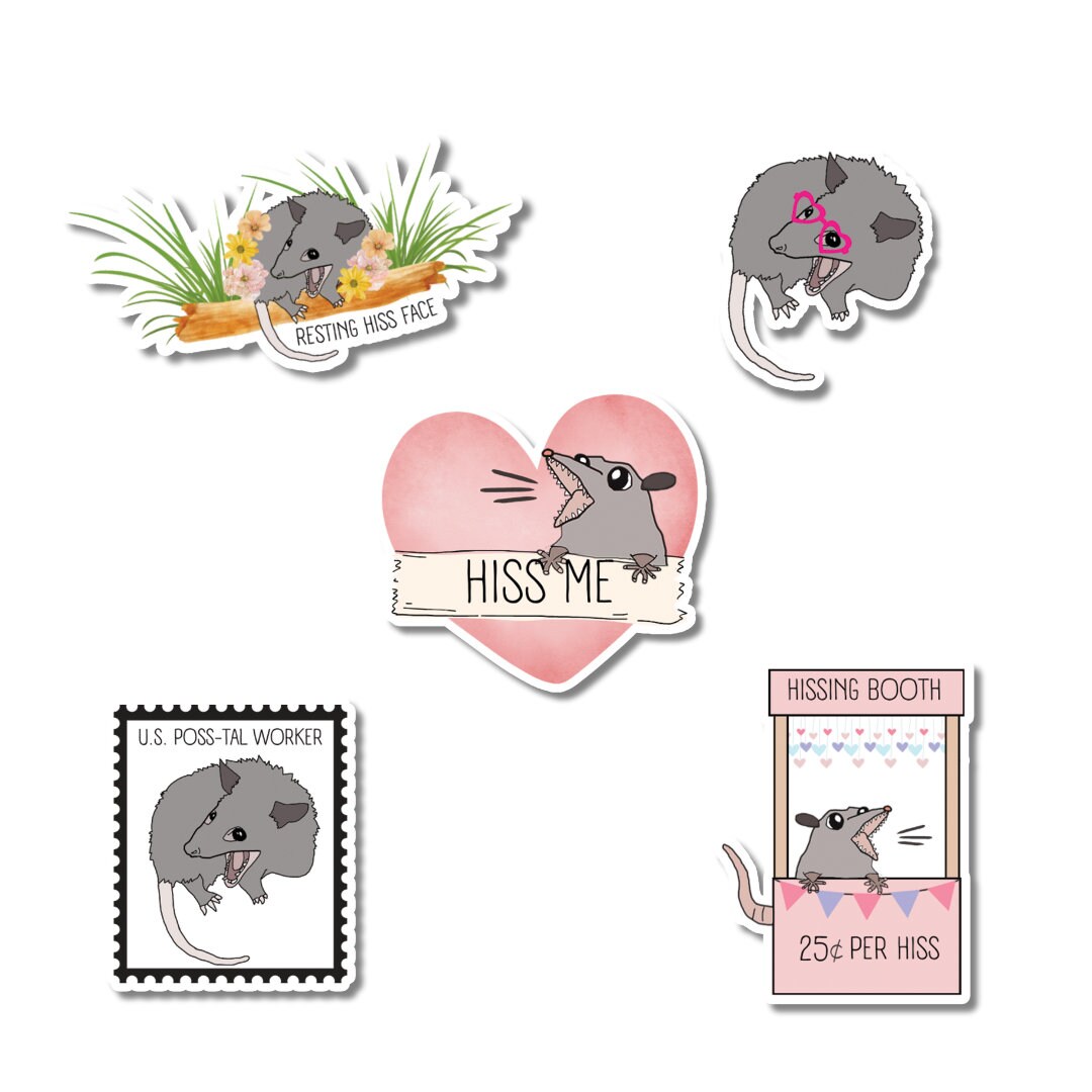 Possum Stickers / Hissing Booth / Statement Stickers / Vinyl Stickers ...