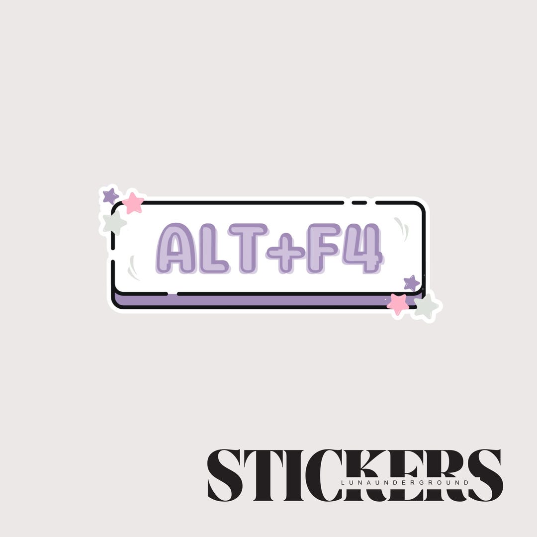 Alt+f4 | Gaming Sticker | Water Bottle Stickers | Tumbler Stickers ...