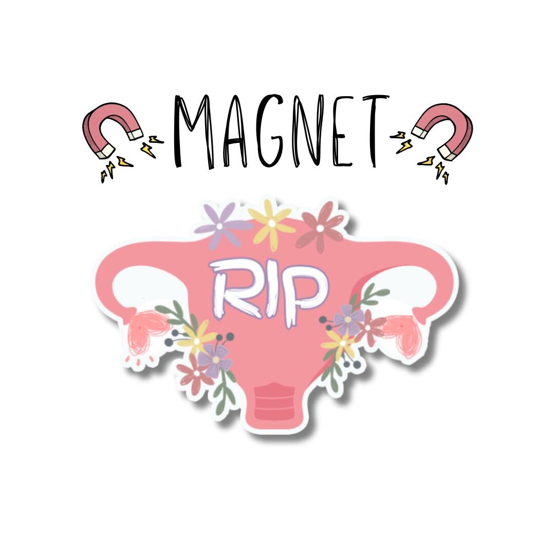 Rip Uterus Magnet | Fridge Art | Kitchen Decor | Functional Decor ...