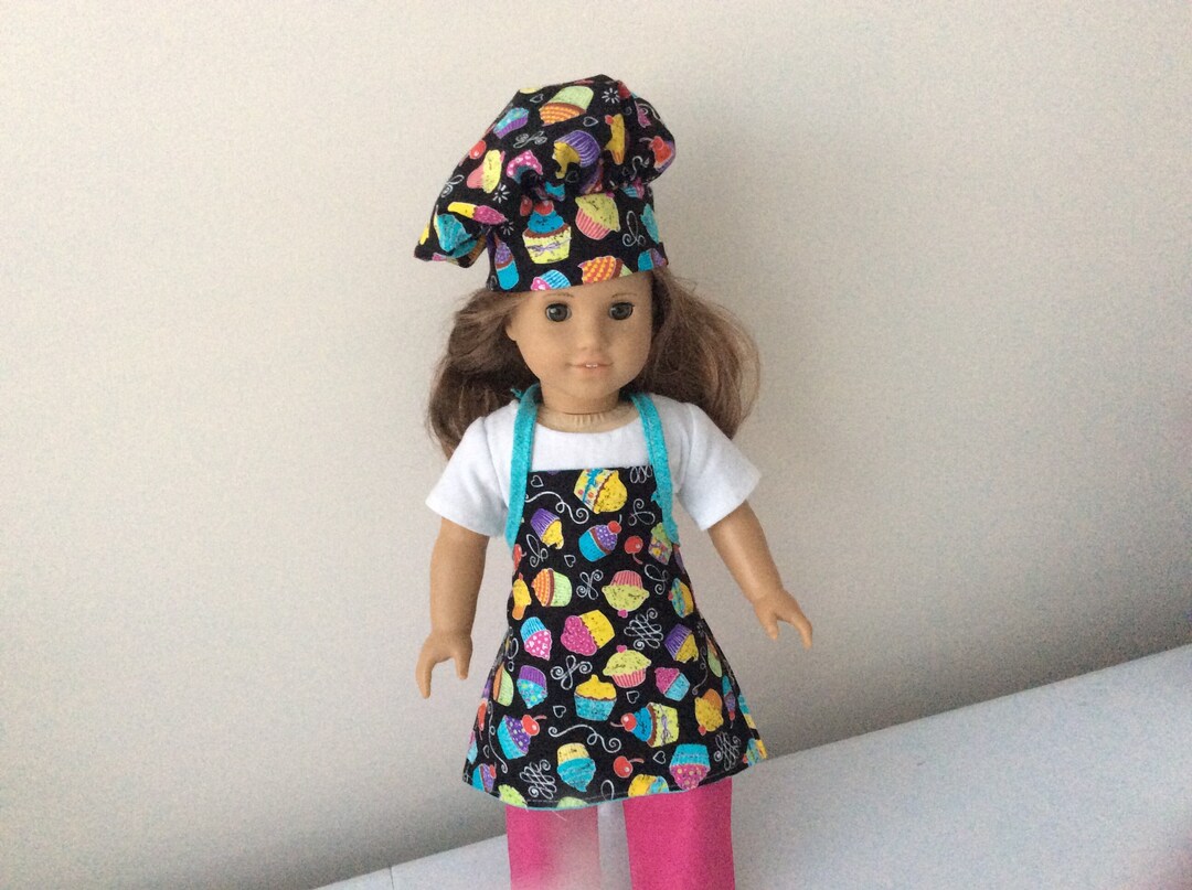 AG Apron and Chef Hat. Doll Apron Outfit. Baking Apron. Cooking Apron ...