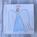 Blue Angel Painting on Canvas, Hand Painted Angel Wall Art, Guardian ...