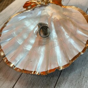 Scallop Shell Ring Dish, Jewelry Tray, Beach Themed Gift, Seashell Ring ...