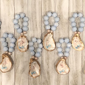 Easter Bunny Napkin Rings With Pastel Beads and Oyster Shell, Peter ...