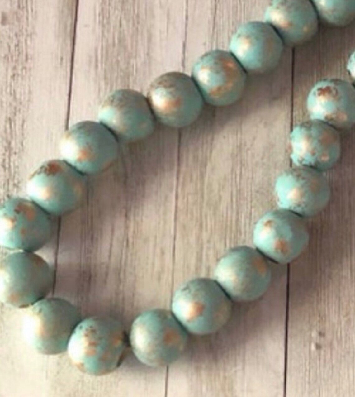 Hand Painted Wooden Beads for Crafts, Brushed Gold Wooden Beads, Beads ...