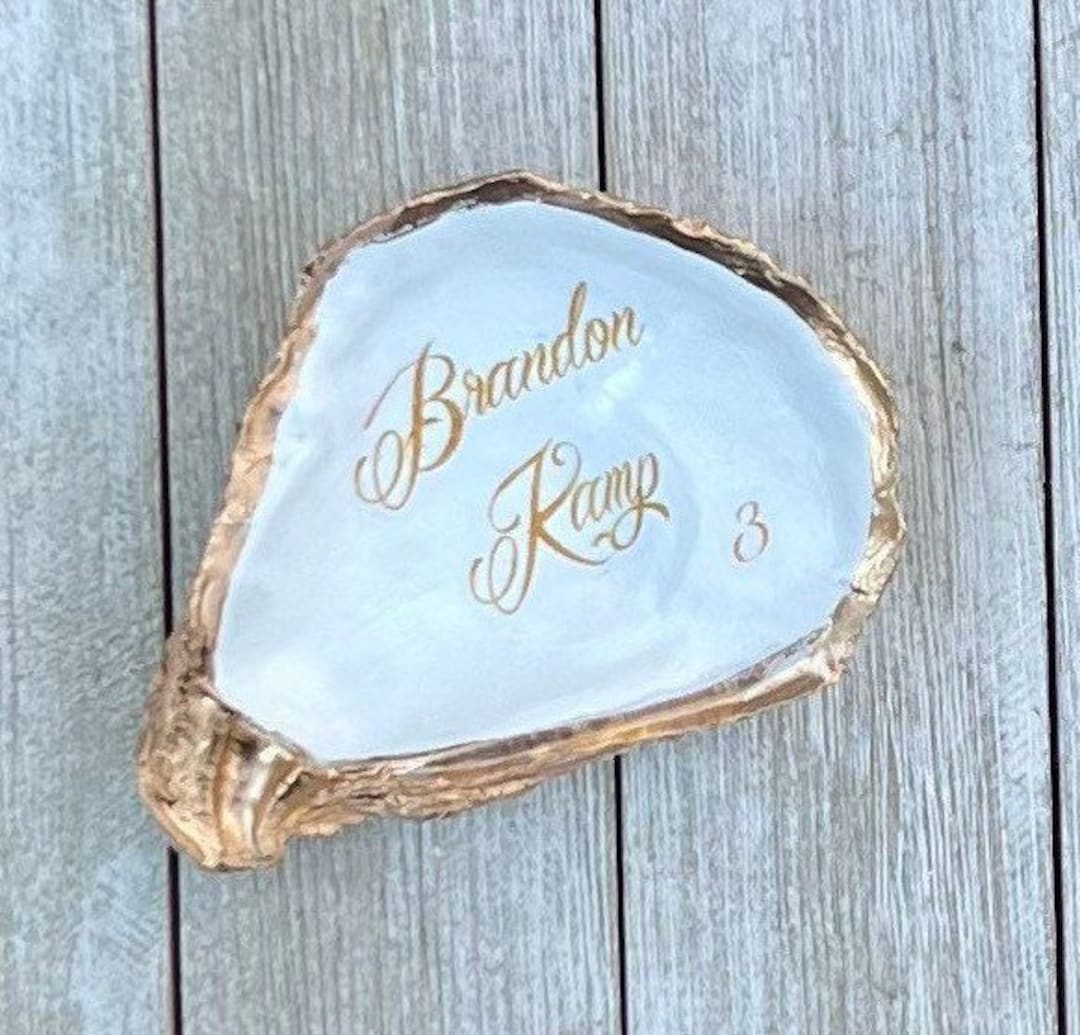 Wedding Place Cards, Wedding Table Numbers, Oyster Shell Place Card ...