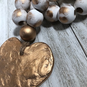 Wood Bead Garland, Mothers Day Gift, Coffee Table Decor, Bridal Shower ...