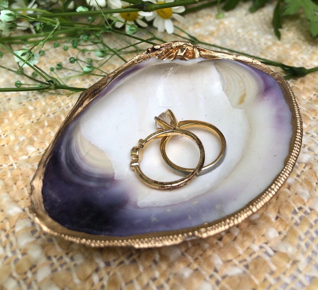 Small Clam Shell Ring Dish, Wedding Beach Favors, Bridesmaid Favors ...