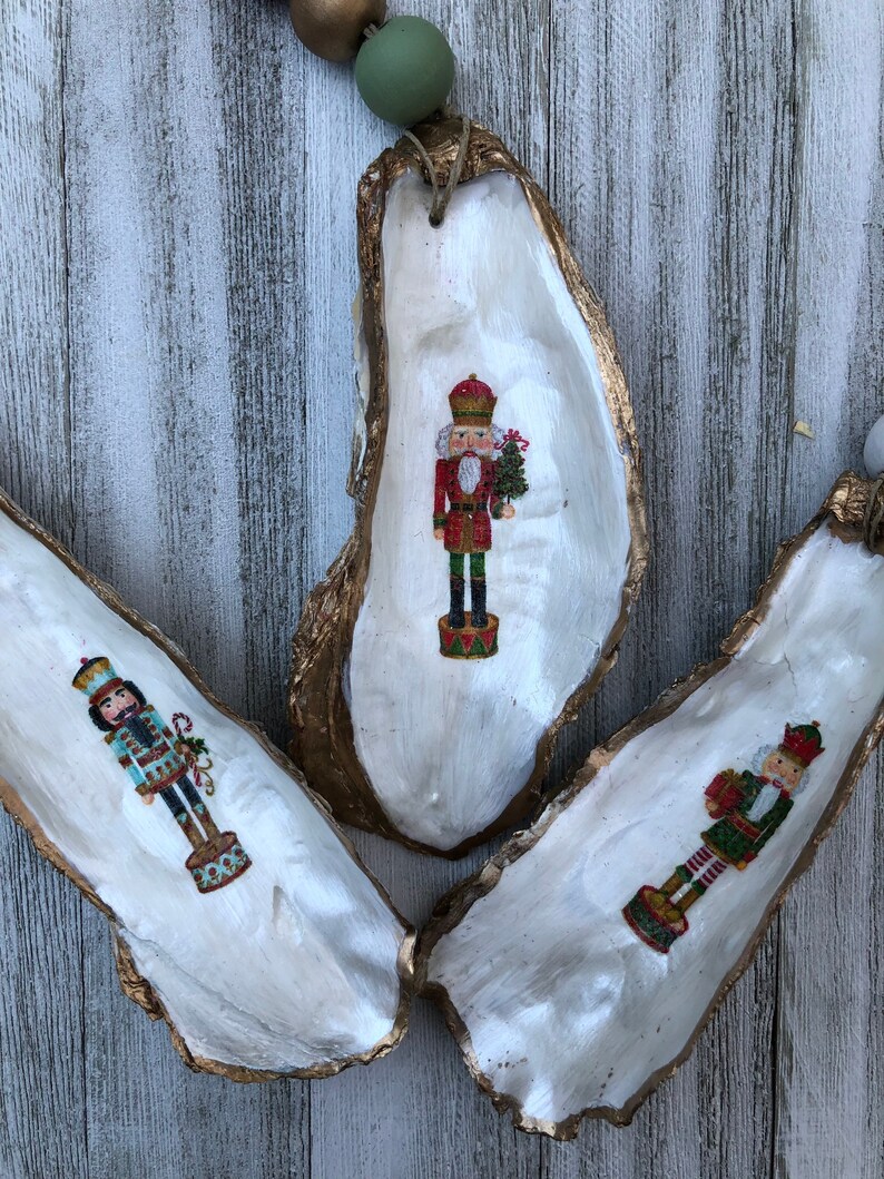 Nutcracker Oyster Shell Ornament: Christmas Nutcracker Ornament - Etsy