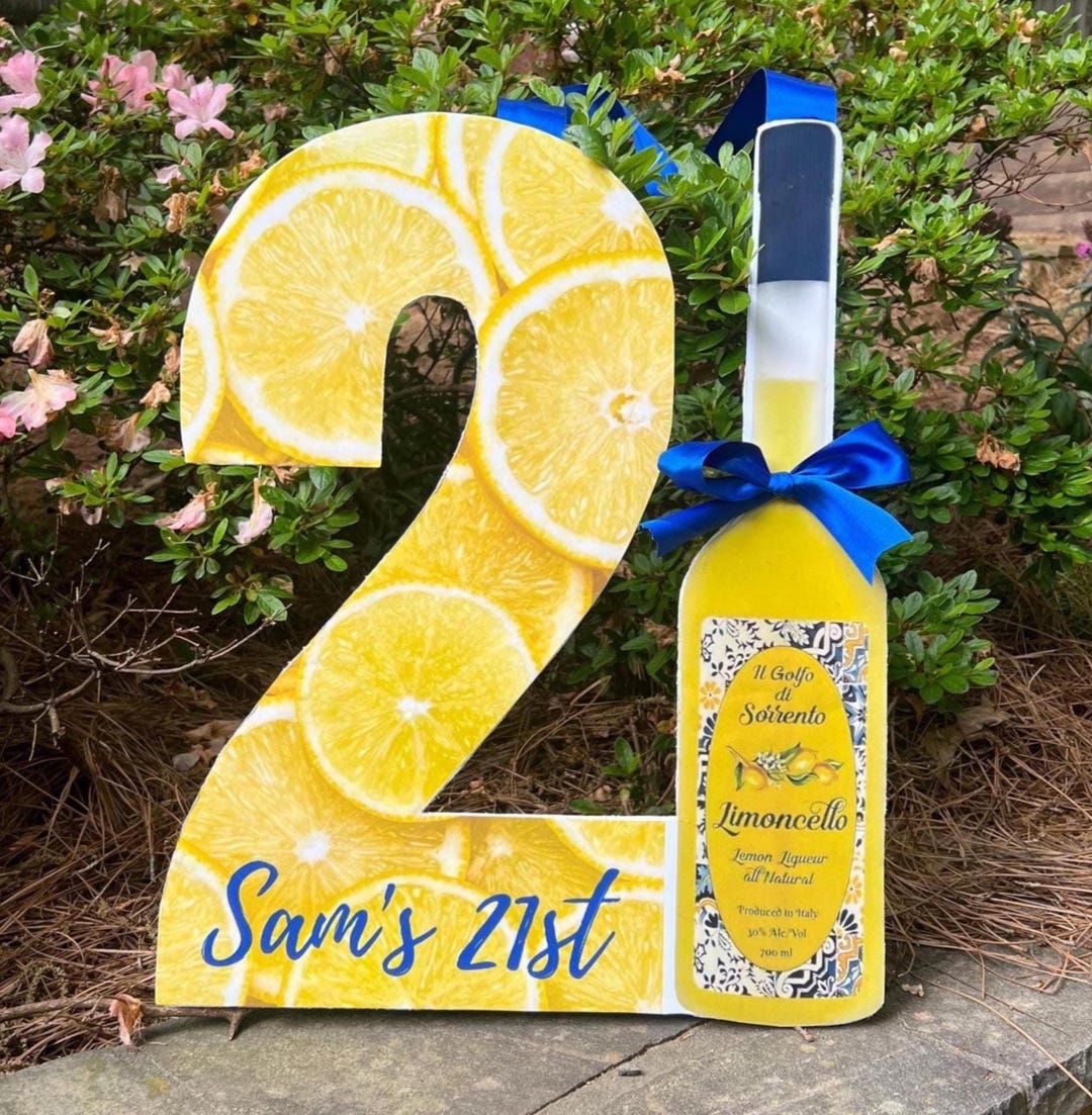 21st Birthday Sign With Lemon Liquor, DIGITAL DOWNLOAD, JPEG Digital ...