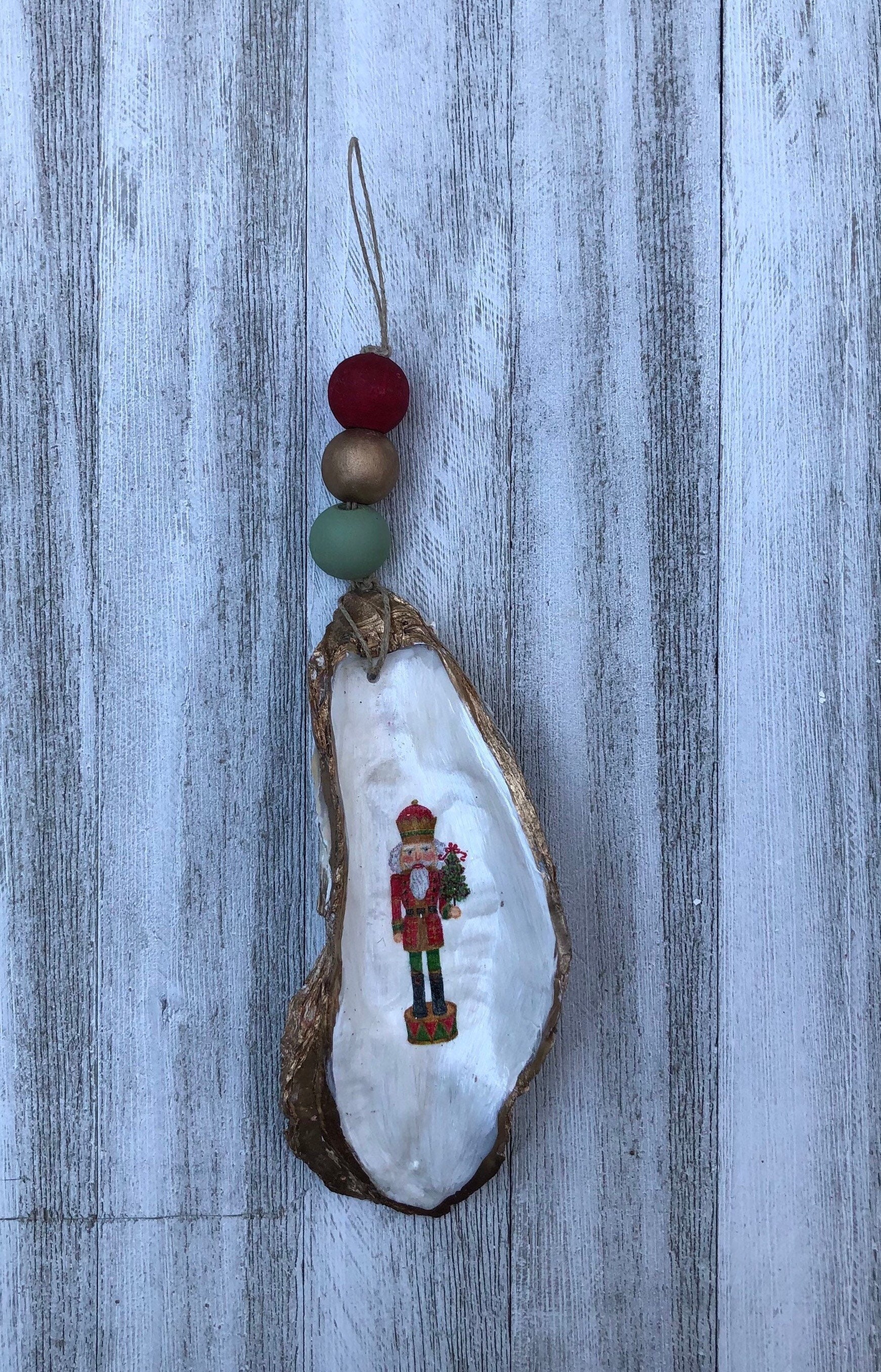Nutcracker Oyster Shell Ornament: Christmas Nutcracker Ornament - Etsy