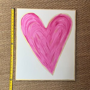 Heart Painting. Preppy Canvas Painting, College Dorm Decor, Teen Girl ...