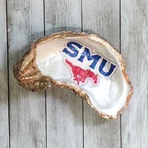 Oyster Shell Ring Dish With College Logo, Custom College Trinket Dish ...