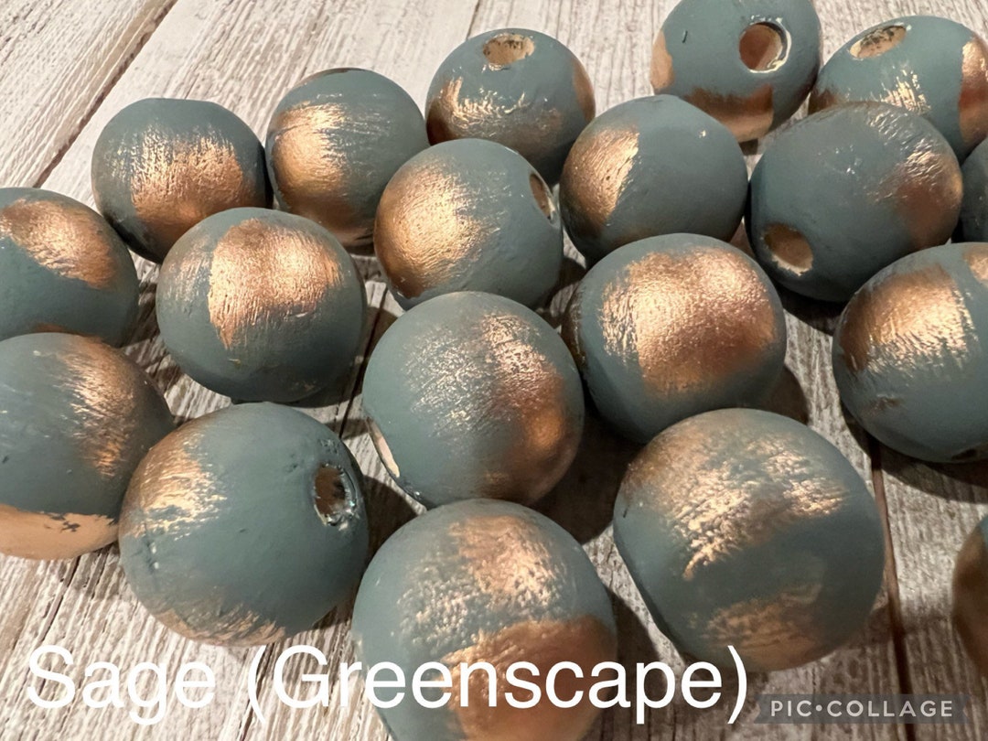 Bulk Beads, Hand Painted Beads, Beads for Crafts, Painted Wooden Beads ...