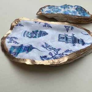 Charming Blue Shell Ring Dish, Coastal Wedding and Bridal Shower Favors ...