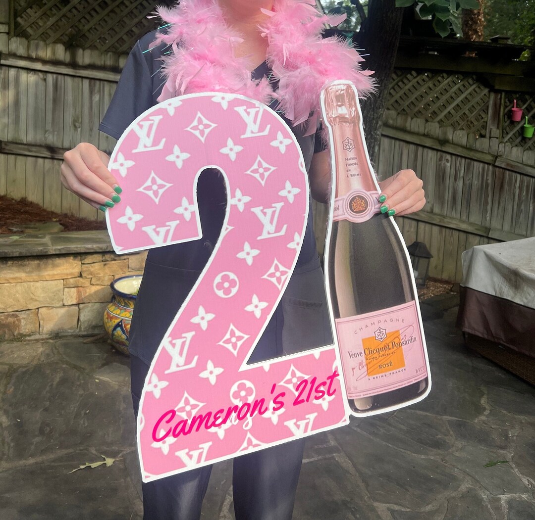 21st Birthday Sign, Champagne 21st Sign, 21st Birthday Decorations ...