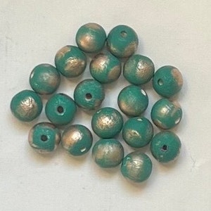 Brushed Gold Painted Beads, 20mm Wooden Beads for Crafts, DIY Bead ...