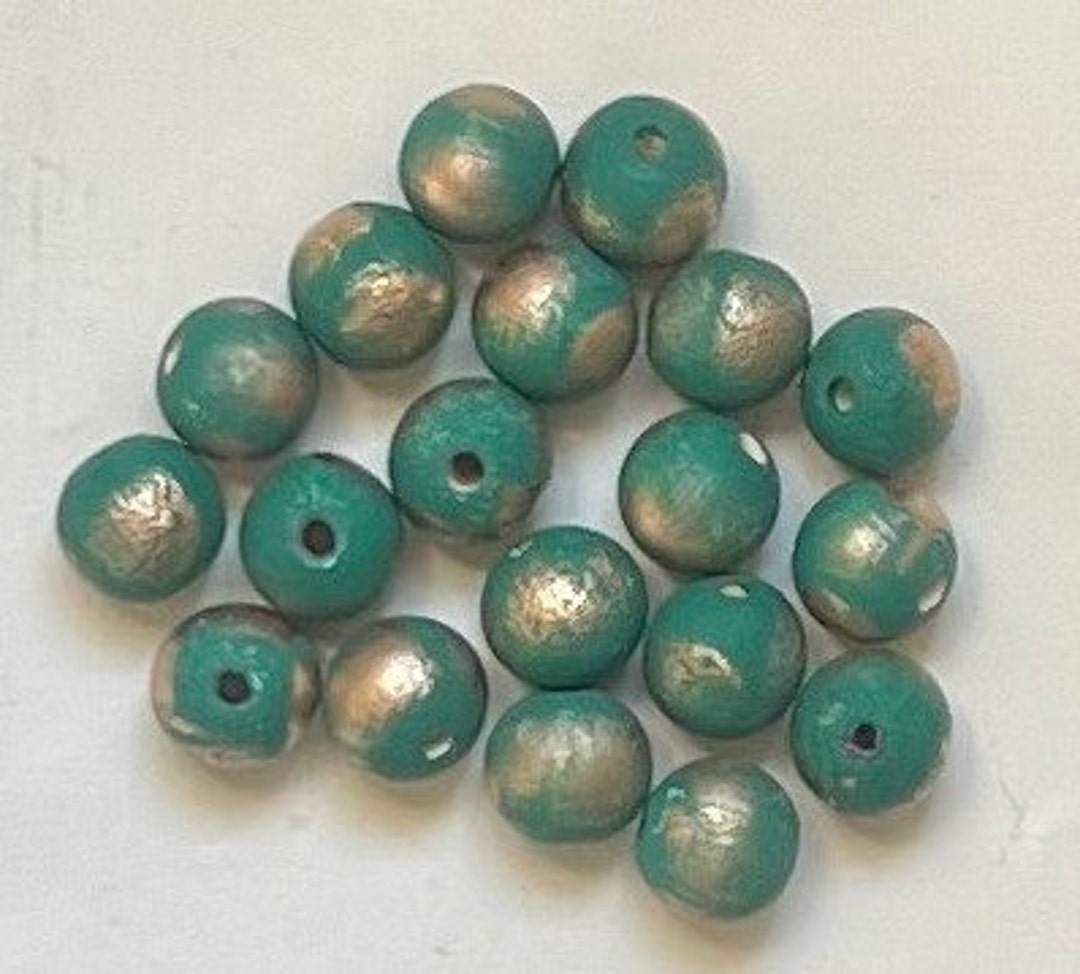 Painted Wooden Beads for Crafts, Craft Supplies, Hand Painted Beads ...