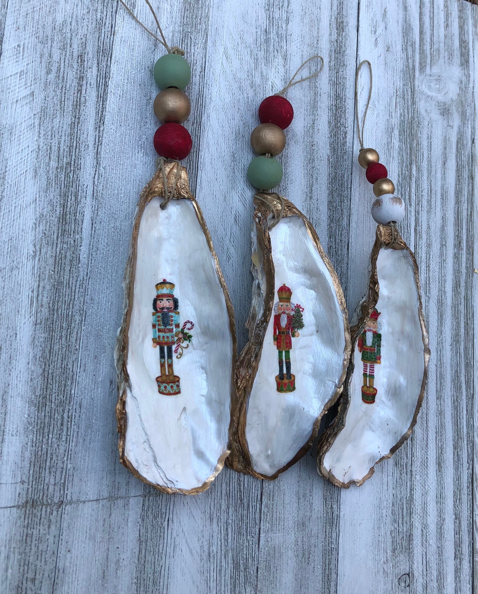 Nutcracker Oyster Shell Ornament: Christmas Nutcracker Ornament - Etsy