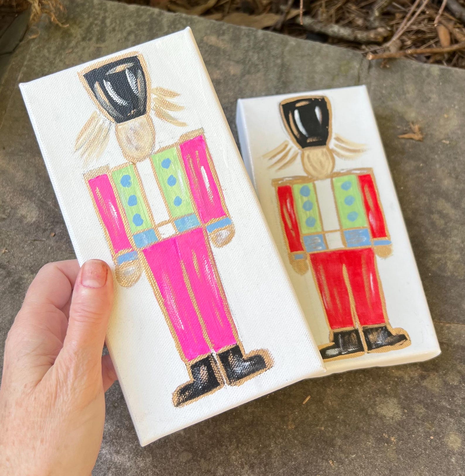 Hand Painted Nutcracker Canvas: Holiday Wall Art - Etsy