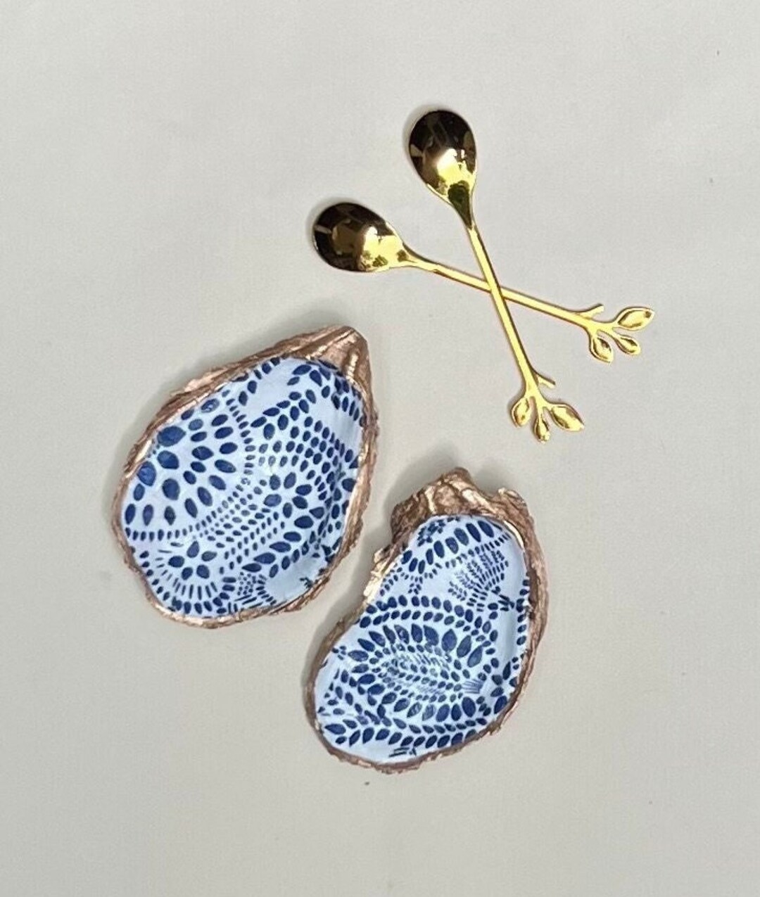 Salt and Pepper Oyster Shell Dish - Etsy