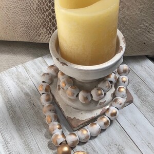 Wood Bead Garland, Mothers Day Gift, Coffee Table Decor, Bridal Shower ...