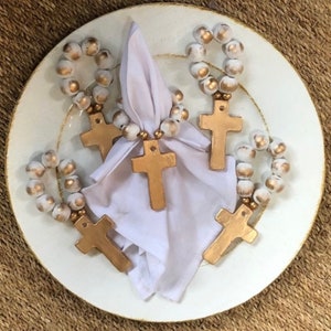 Napkin Rings With Gold Cross, Easter Napkin Holders, Table Decor for ...