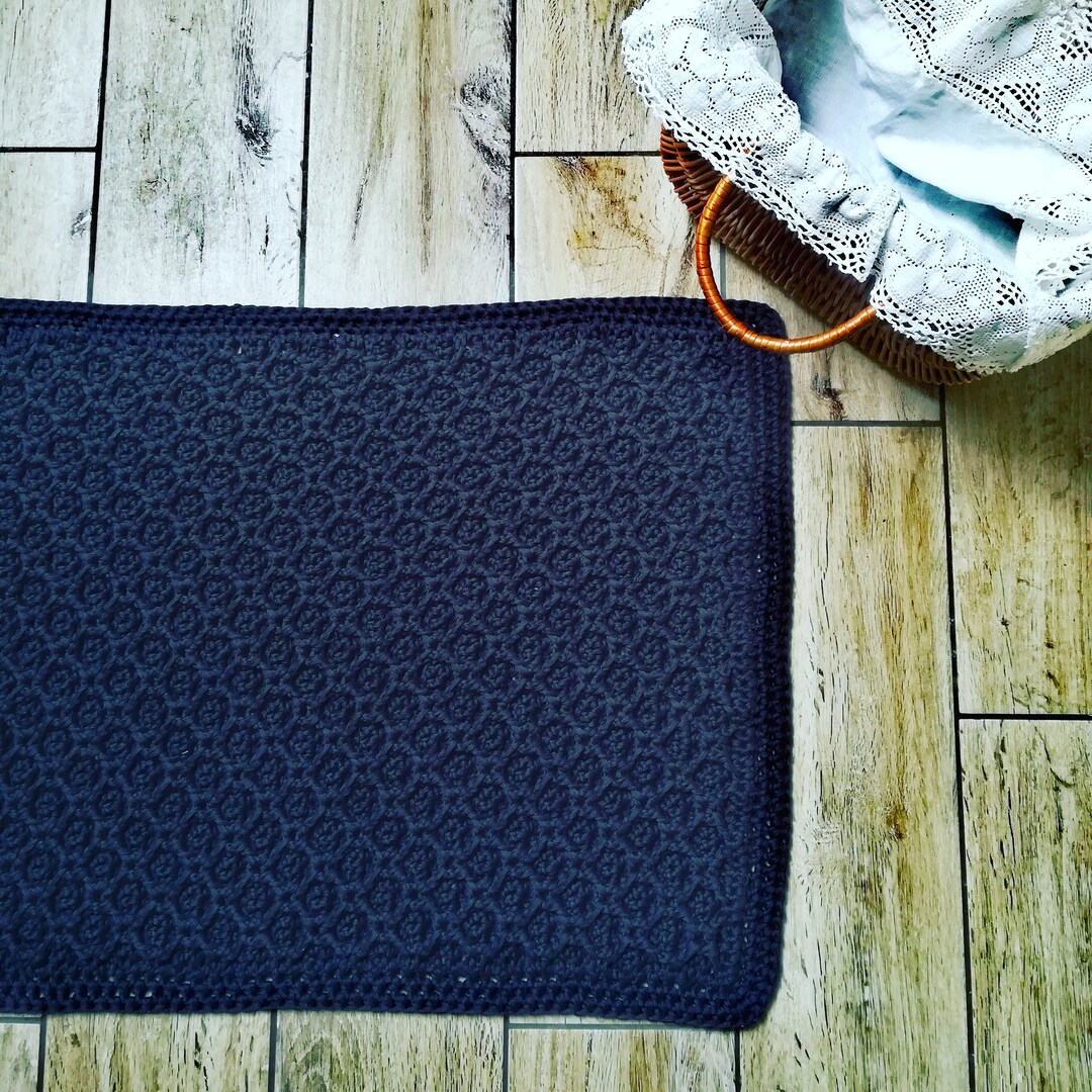 Honeycomb Crochet Bath Mat Pattern: Modern Cotton Rug (PDF Pattern) - Etsy