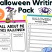 Halloween Writing Pack - Kinder-2nd - Writing Prompts, Vocabulary ...