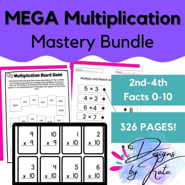 Multiplication Worksheet - Etsy