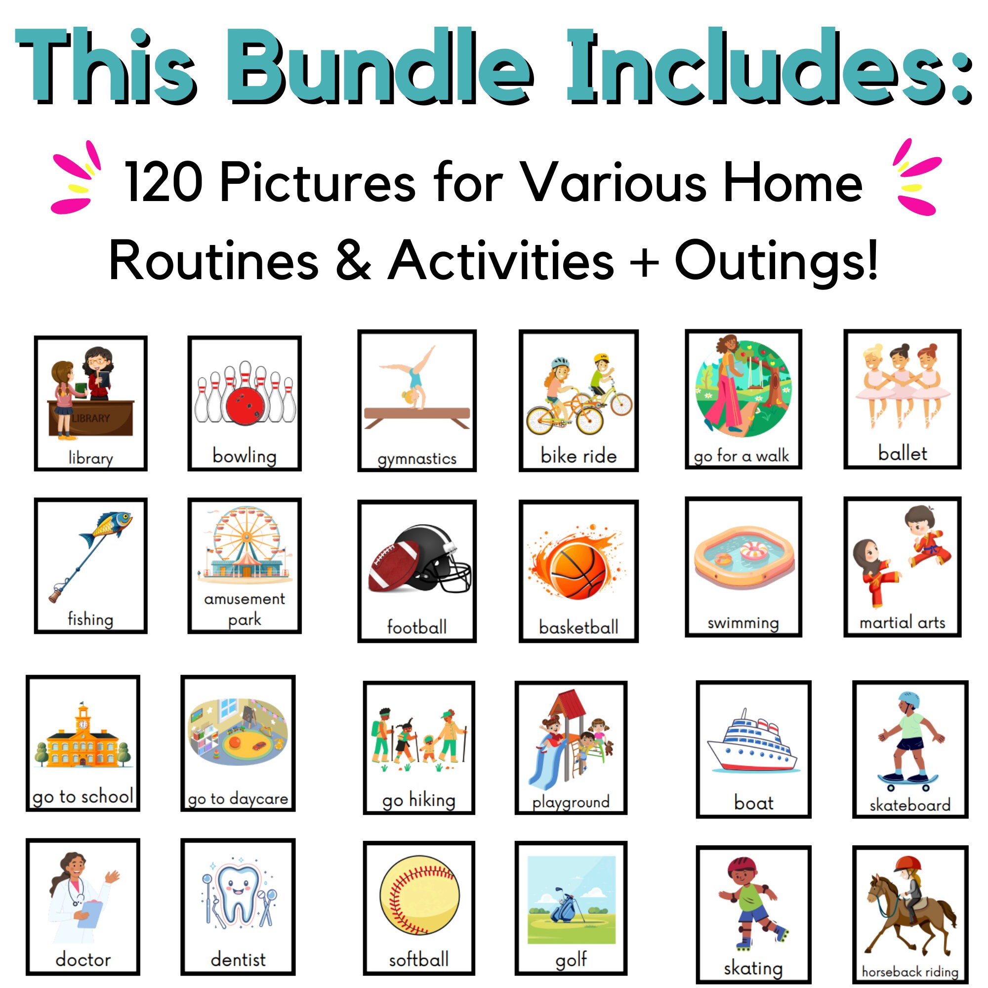 Visual Schedule Picture Cards - PEC - Special Education/autism ...