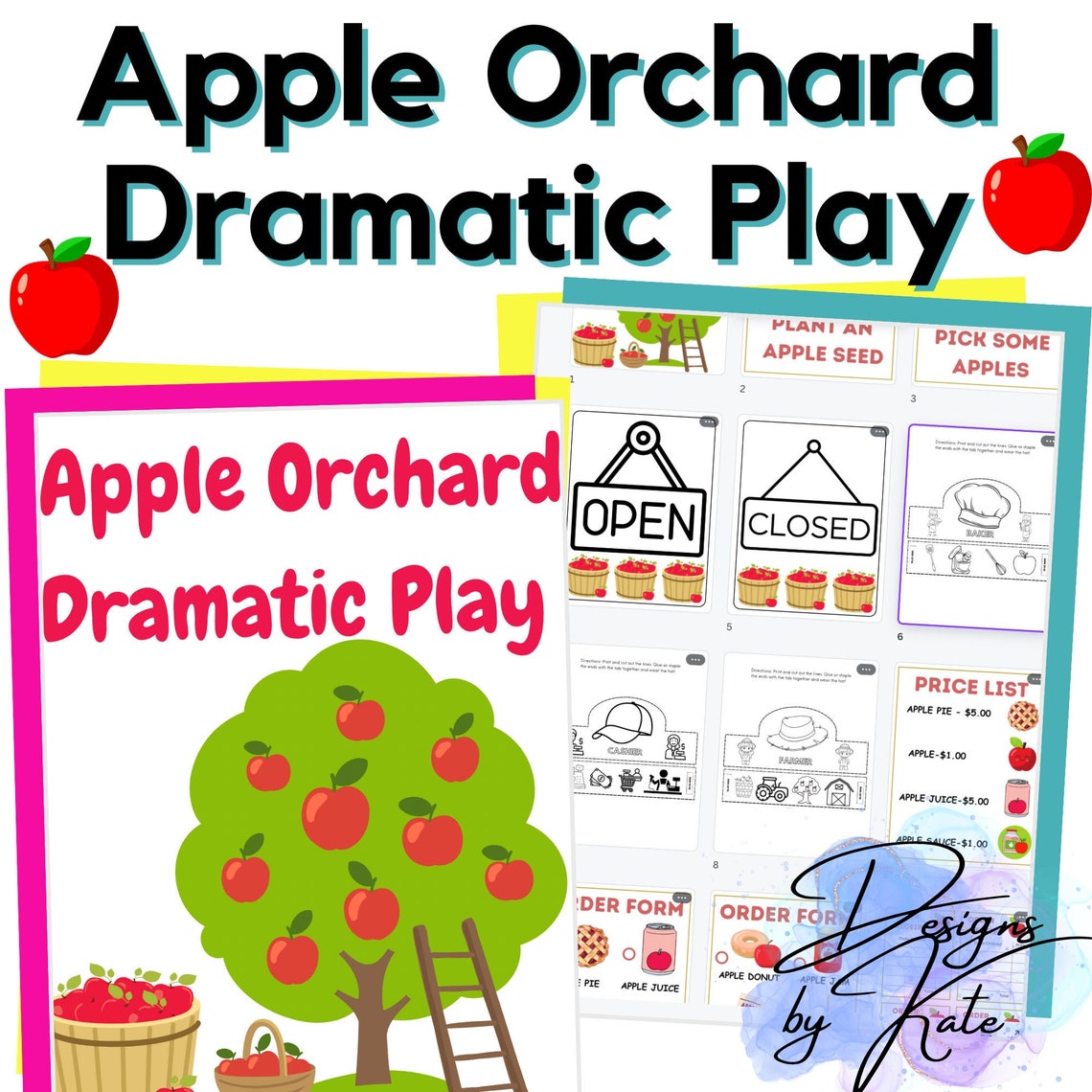 Apple Orchard Dramatic Play Set: Printable Props (digital Download) - Etsy