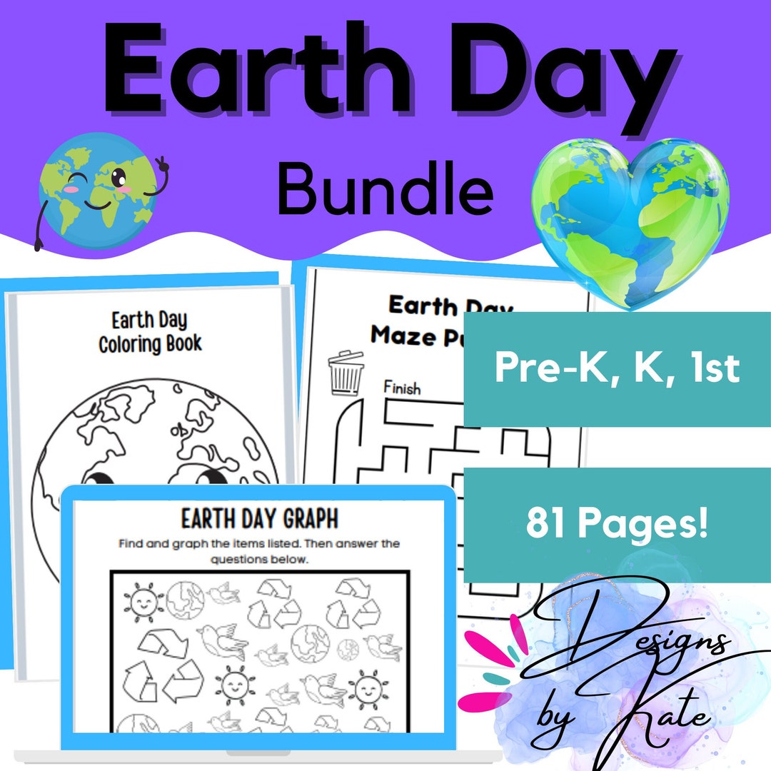 Earth Day Printables and Activities for Kids - Bundle - Worksheets ...
