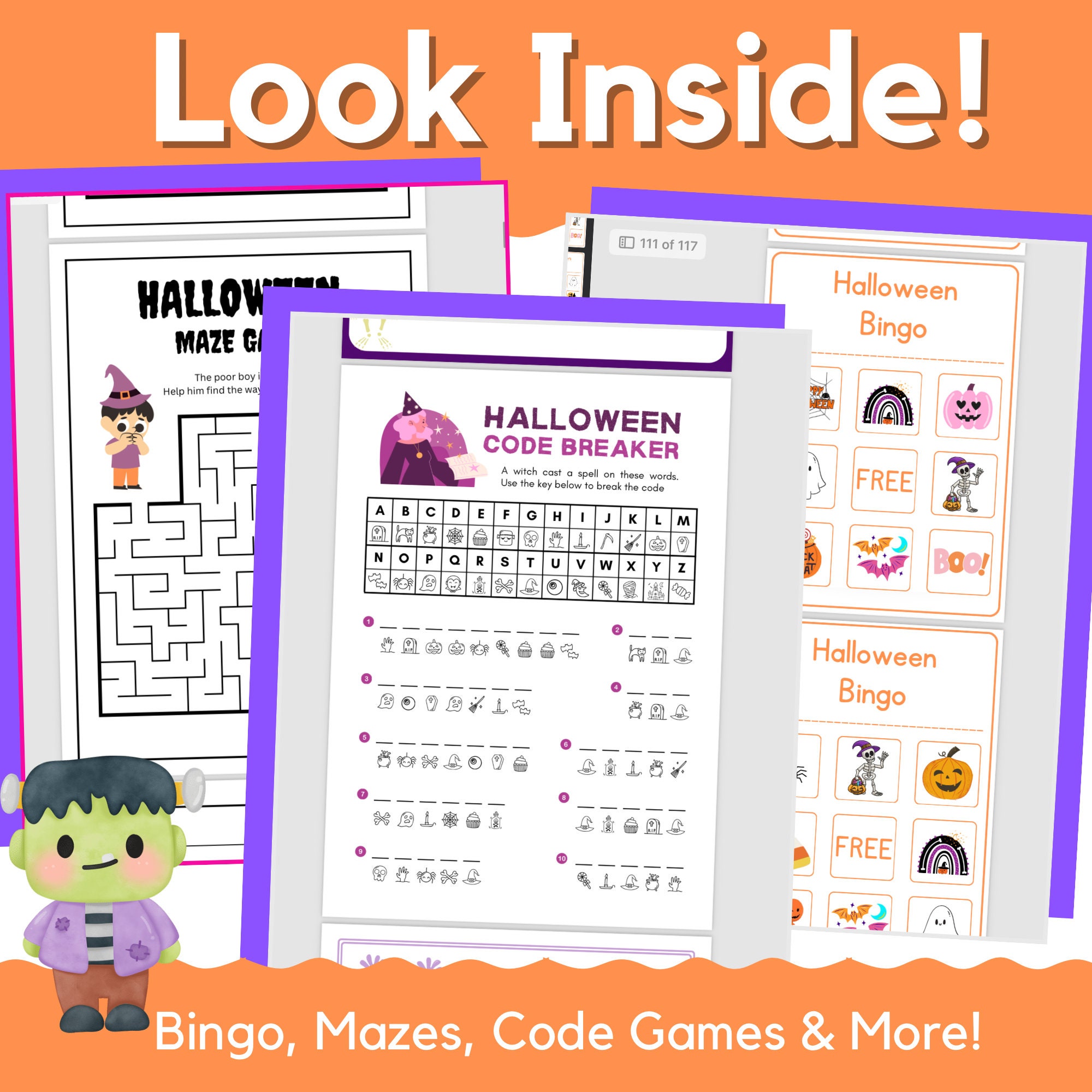 Halloween Activity Pack: Games, Crafts, Puzzles (printable) - Etsy