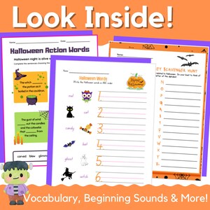 Halloween Writing Pack - Kinder-2nd - Writing Prompts, Vocabulary ...