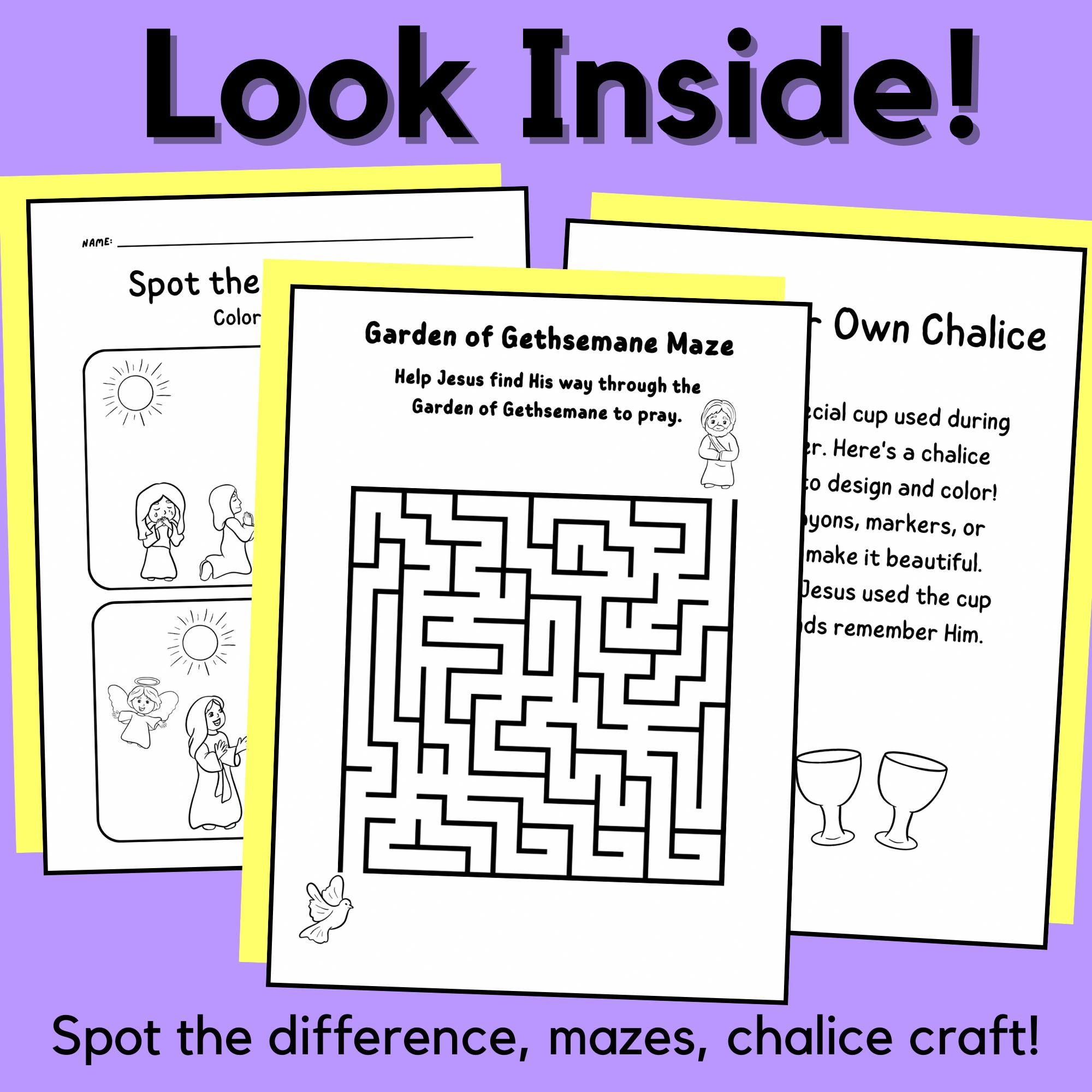 Easter Sunday School Activity Pack: Bible Story Lessons (printable) - Etsy