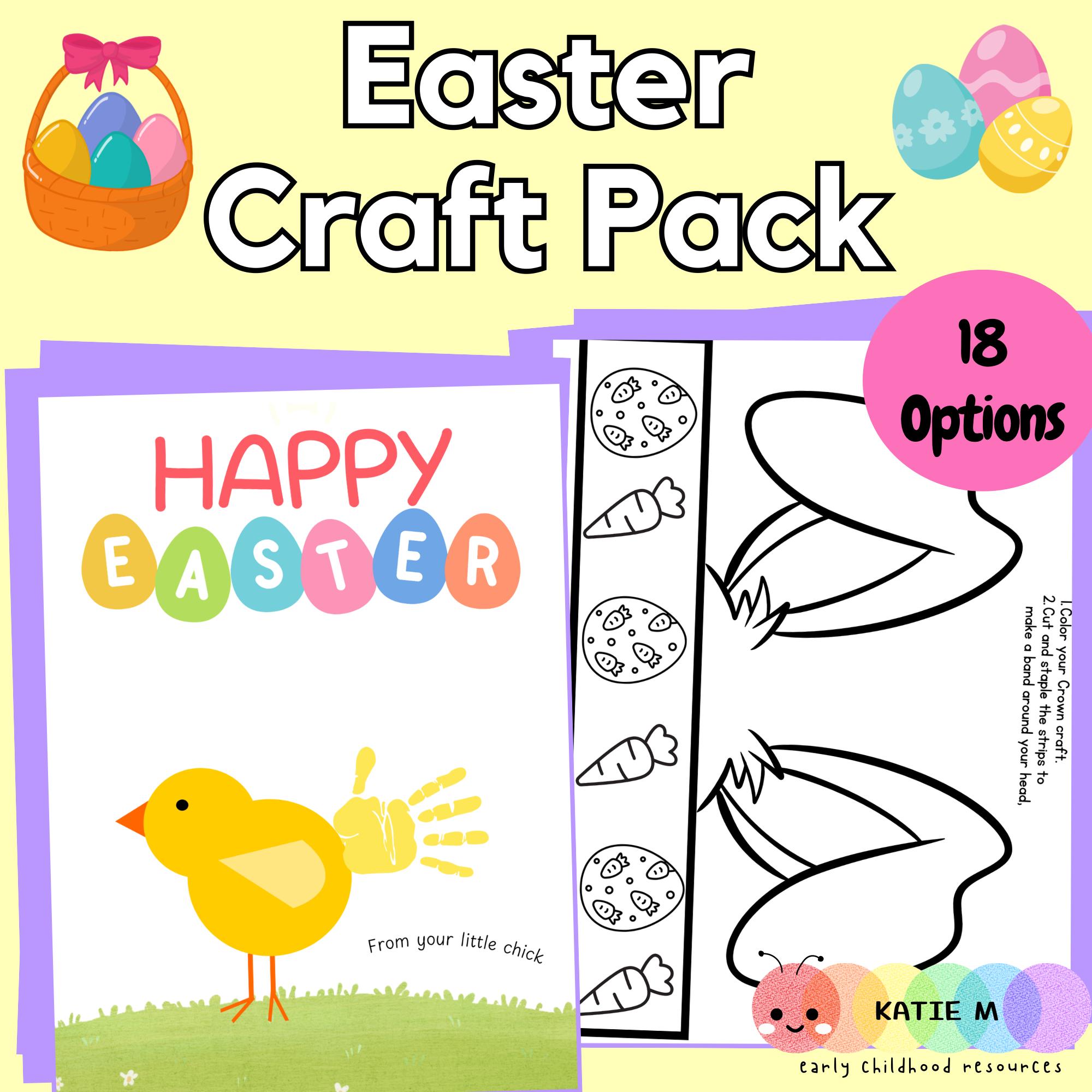 Easter Craft Pack Printable | Preschool & Kindergarten | Handprint Art ...