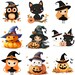Cute Halloween Clipart Cats, Witches, Owls, Pumpkins, Ghosts 32 Designs ...